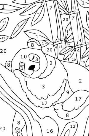 Pandas in nature - Pandas coloring pages for Adults online
