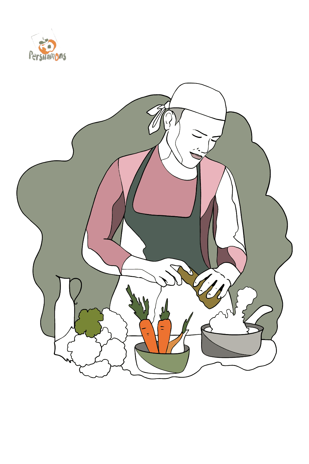 Cook - People Coloring pages for Adults online for Free