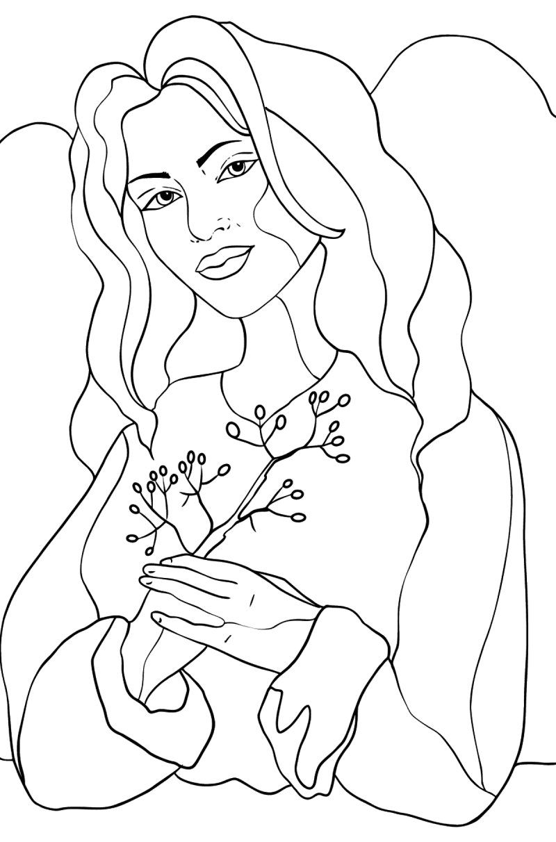 Girl designer - People Coloring pages for Adults for Free