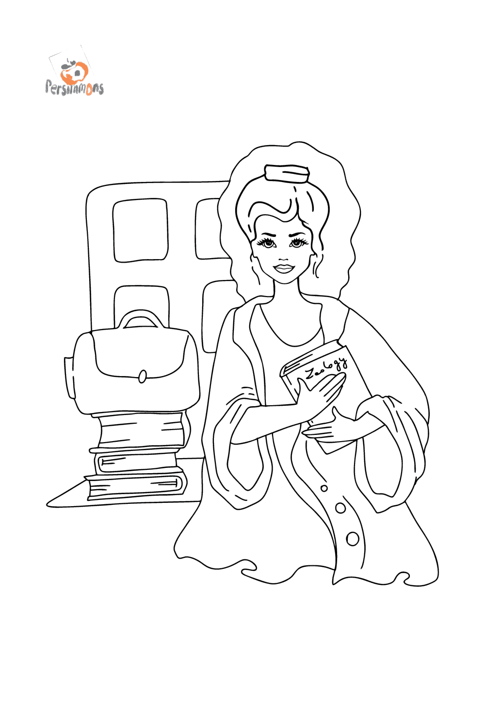 Girl student - People Coloring pages for Adults for Free