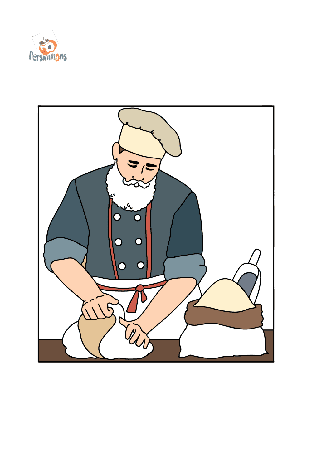 Young baker - People Coloring pages for Adults for Free