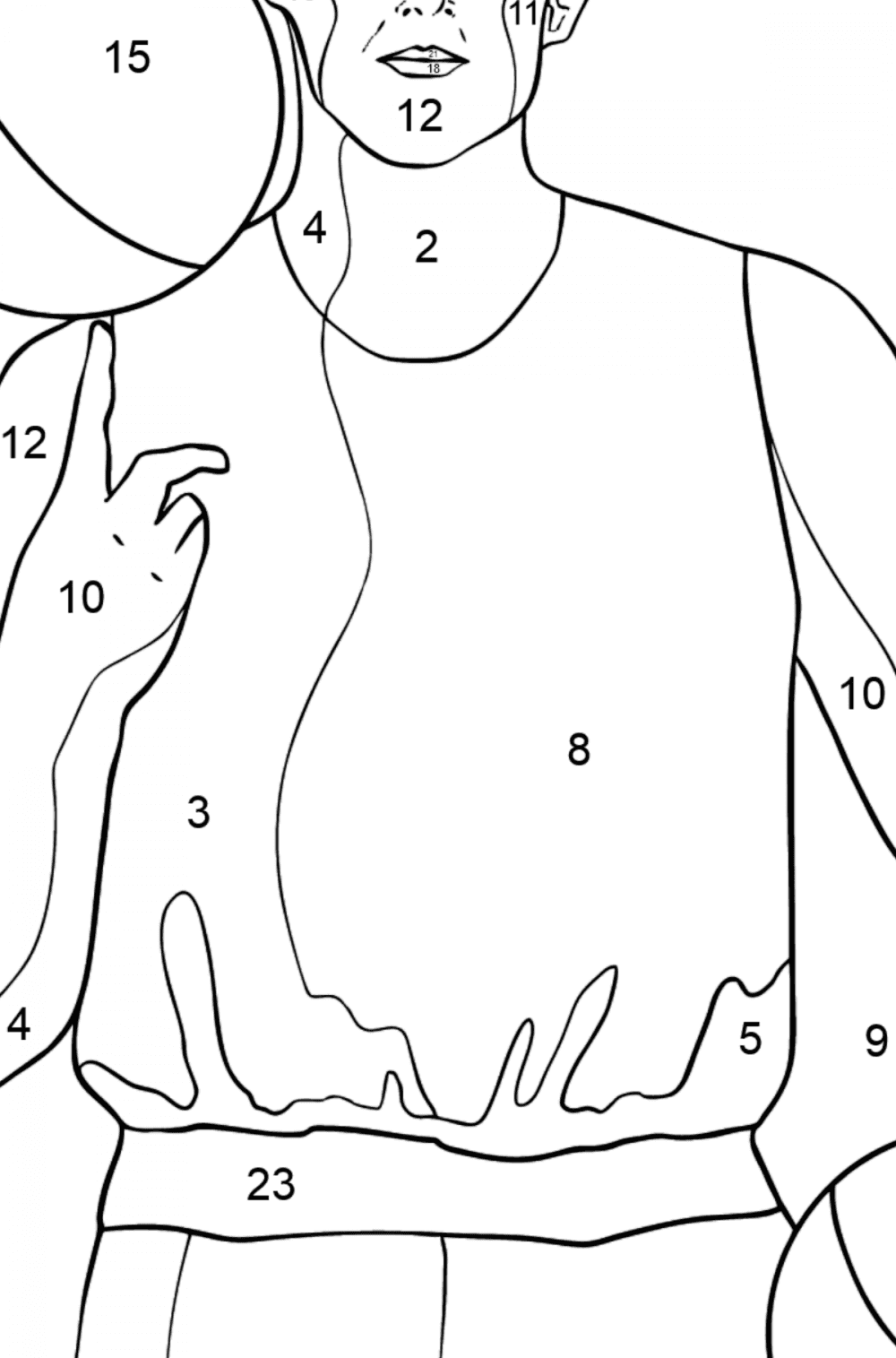 Young basketball player - People Coloring pages for Adults for Free