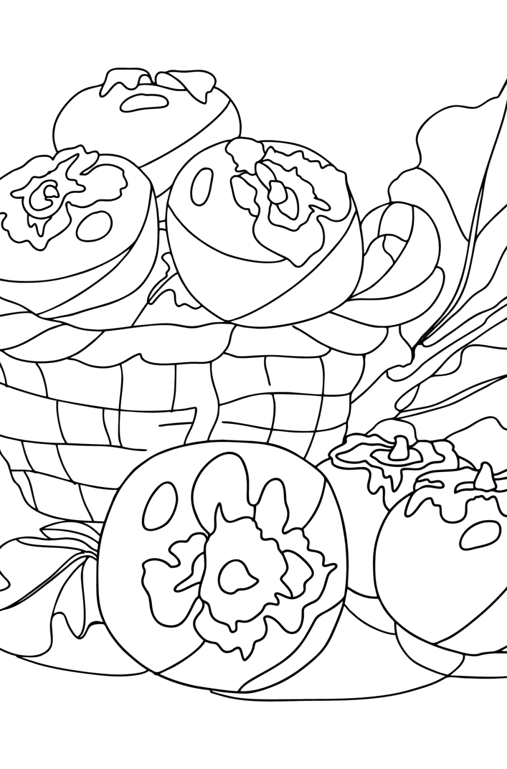 Persimmons coloring pages for Adults - Online or Printable
