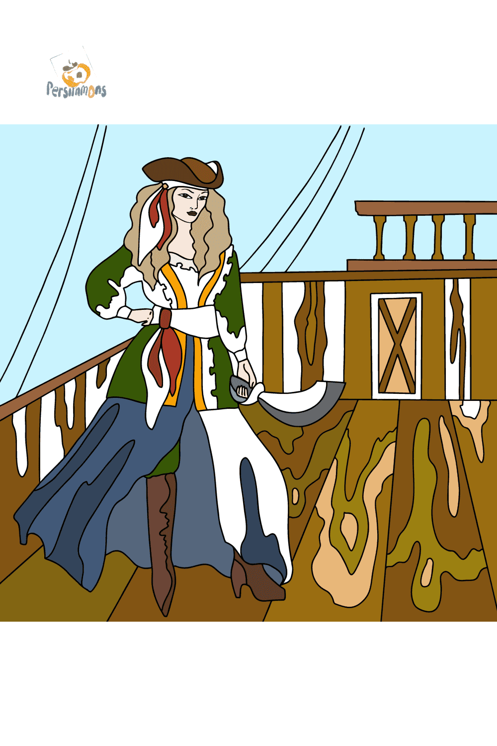 Pirates coloring pages for Adults - Online or Printable