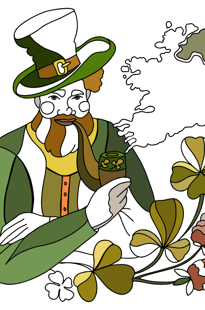 Coloriage de la Saint-Patrick ♥ En ligne ou imprimer