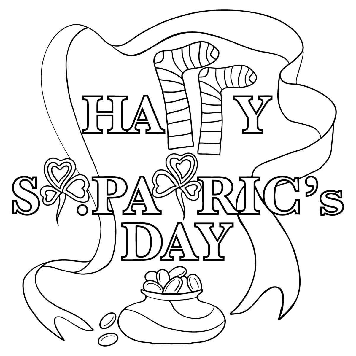 Coloriage de la Saint-Patrick ♥ En ligne ou imprimer