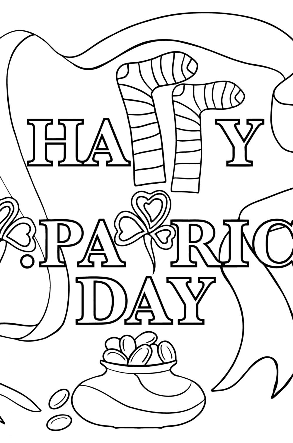 Coloriage de la Saint-Patrick ♥ En ligne ou imprimer