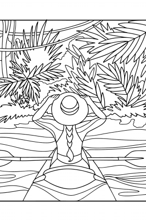 Coloriages Été pour adultes - En ligne ou imprimer gratuit