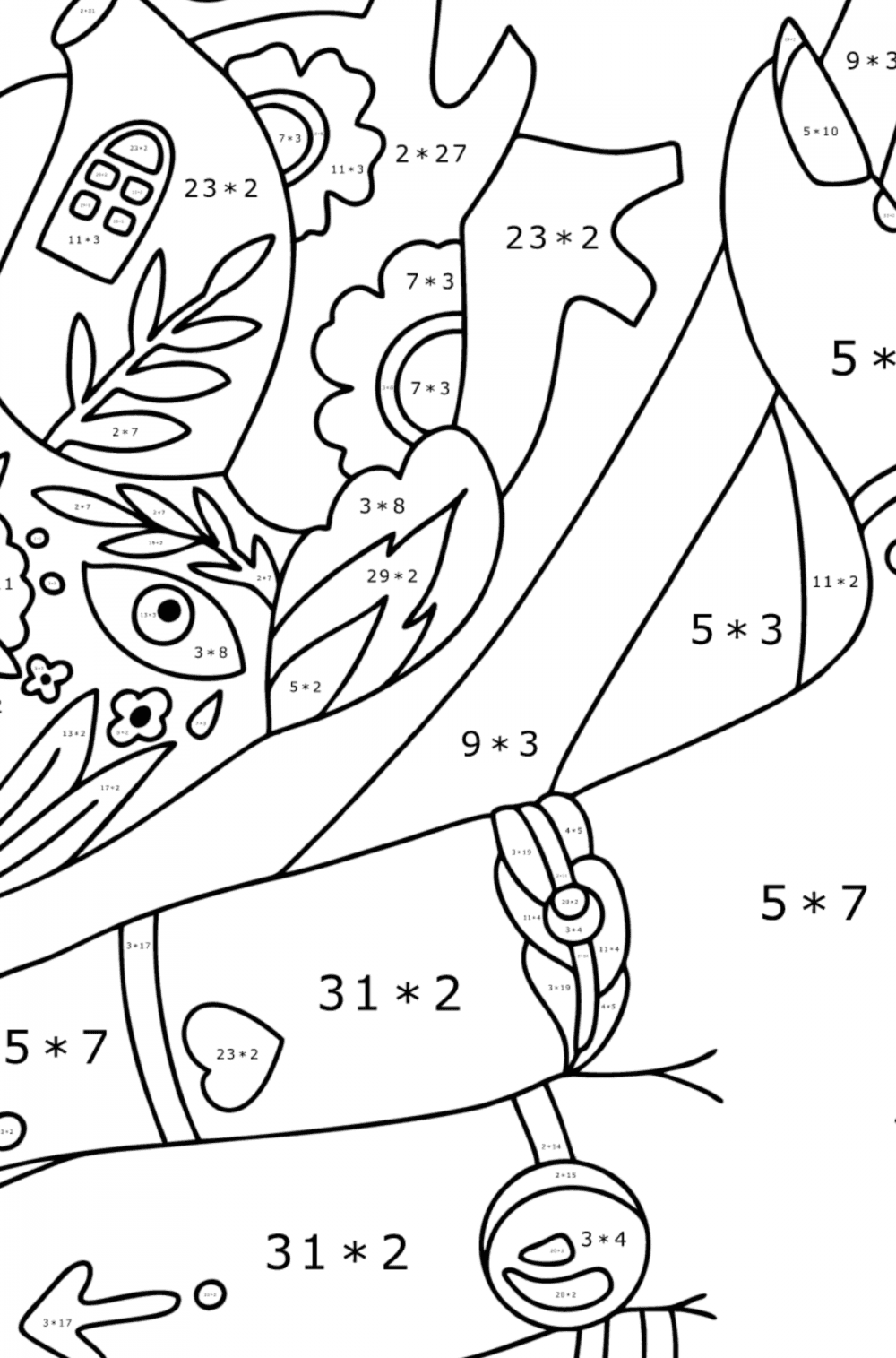 Coloriage Sketch Tattoo Heart | Coloring-for-Adults.com