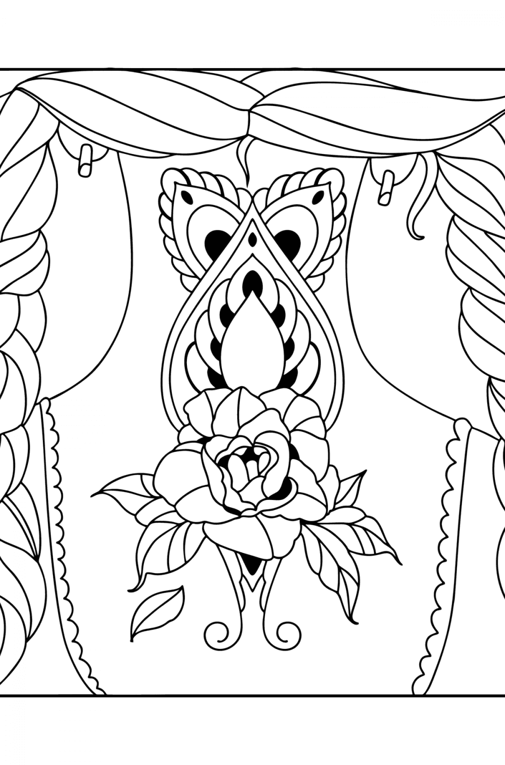Tattoos coloring pages for Adults - Online or Printable