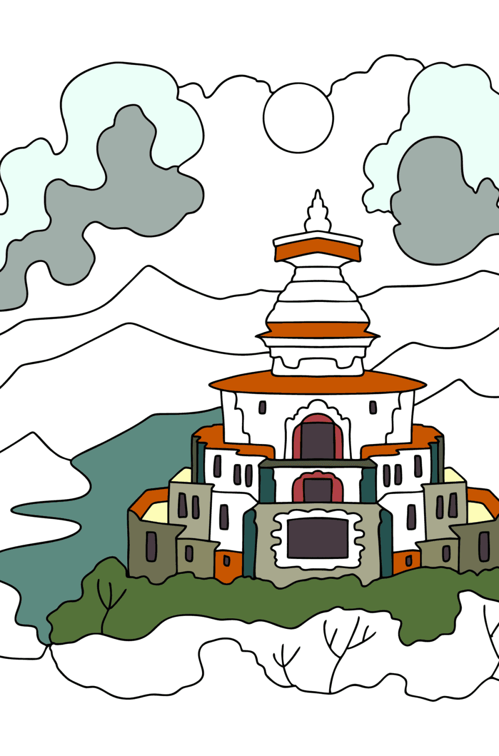 Tibetan Mandala coloring page ♥ Online, and Print for Free!