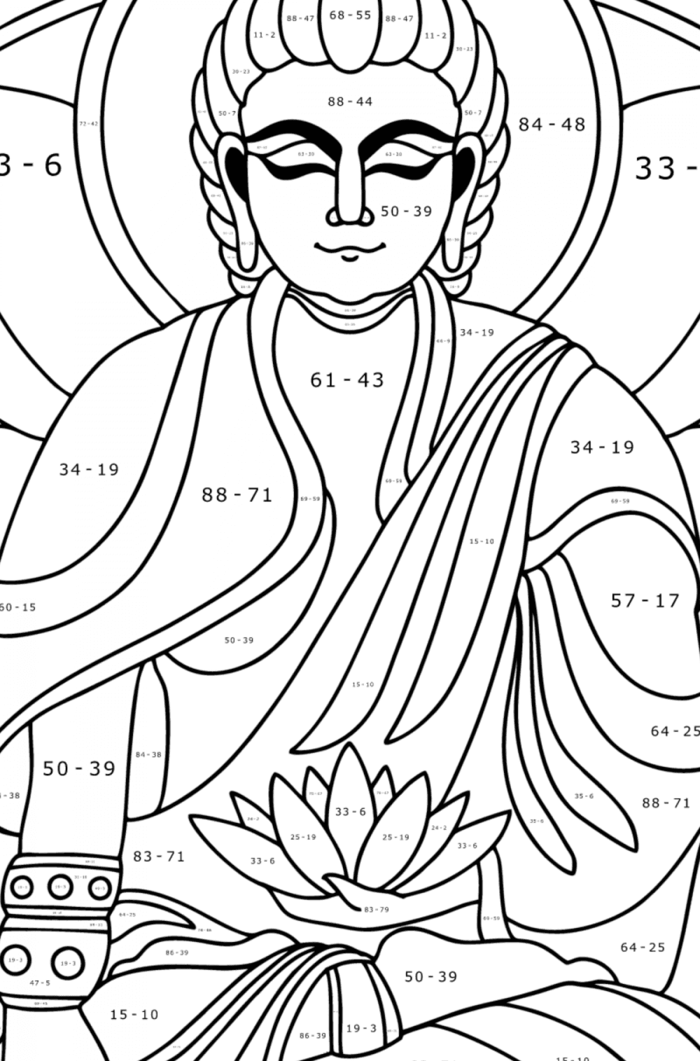 Gautama Buddha coloring page - Online, and Print for Free!