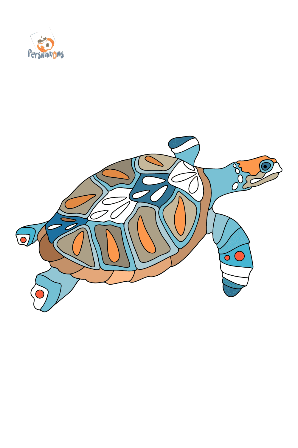 Turquoise Sea Turtle coloring page ♥ Online, and Print for Free!