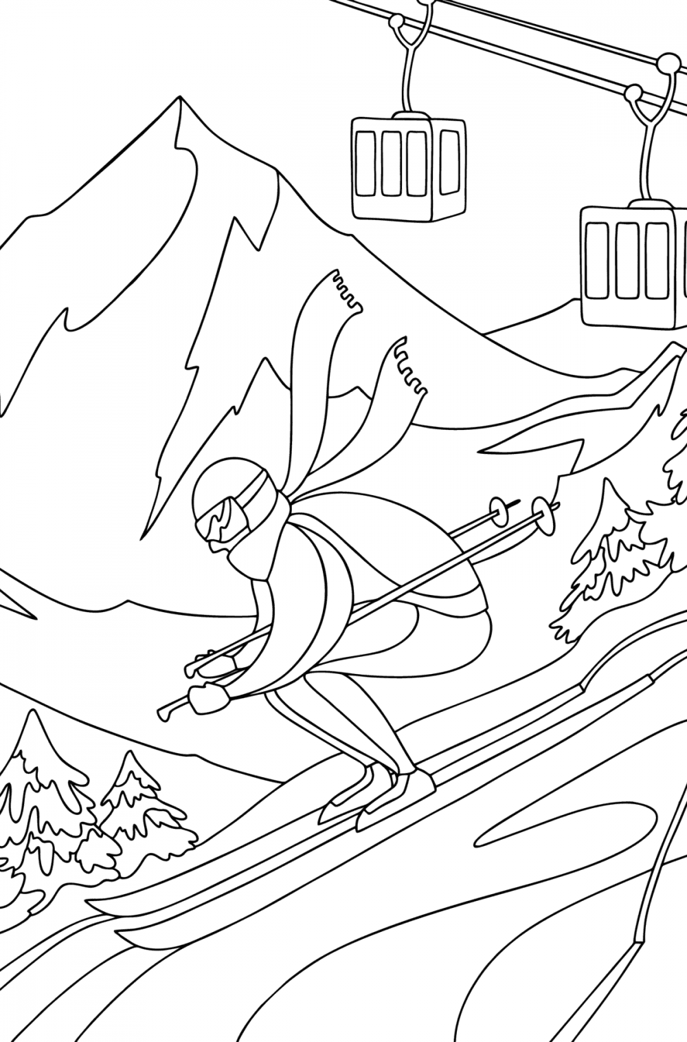 Winter coloring pages for Adults - Online or Printable