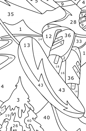 Snowboard coloring page Online | Coloring-for-Adults.com