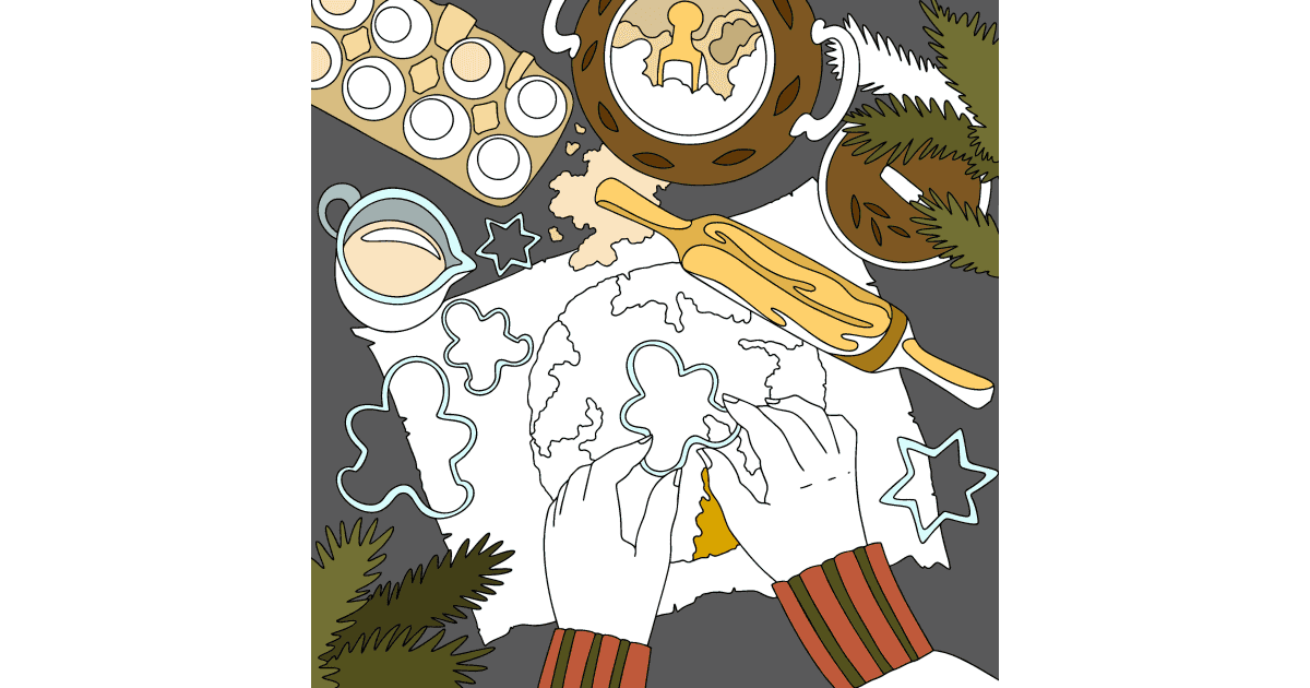 Winter goodies coloring page | Coloring-for-Adults.com