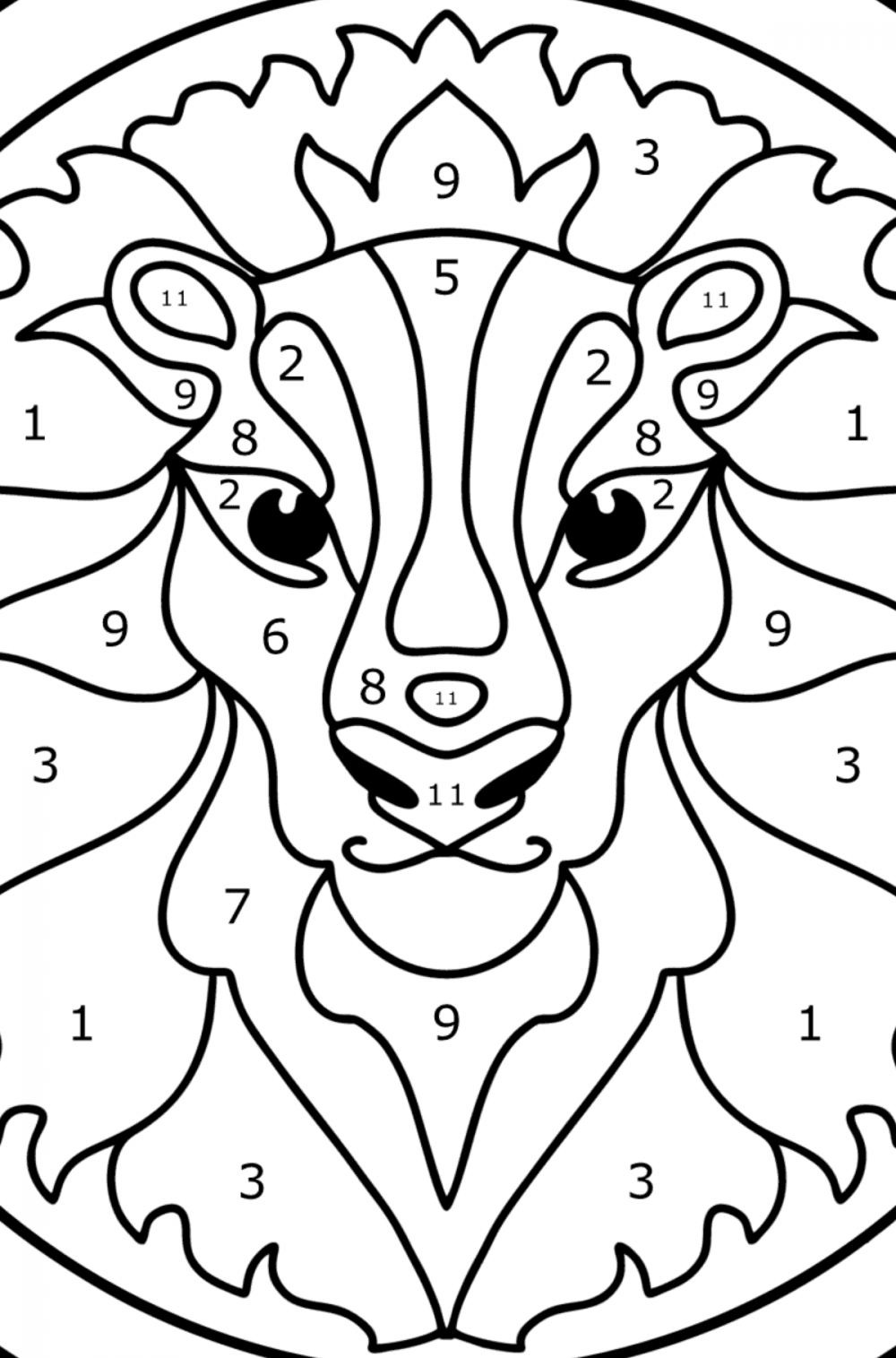 Leo Zodiac sign - Zodiac signs coloring pages for Adults online