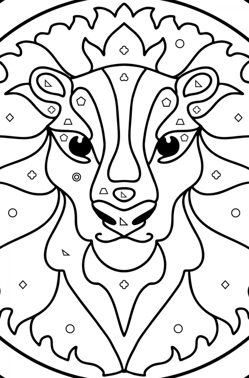 Leo Zodiac sign - Zodiac signs coloring pages for Adults online