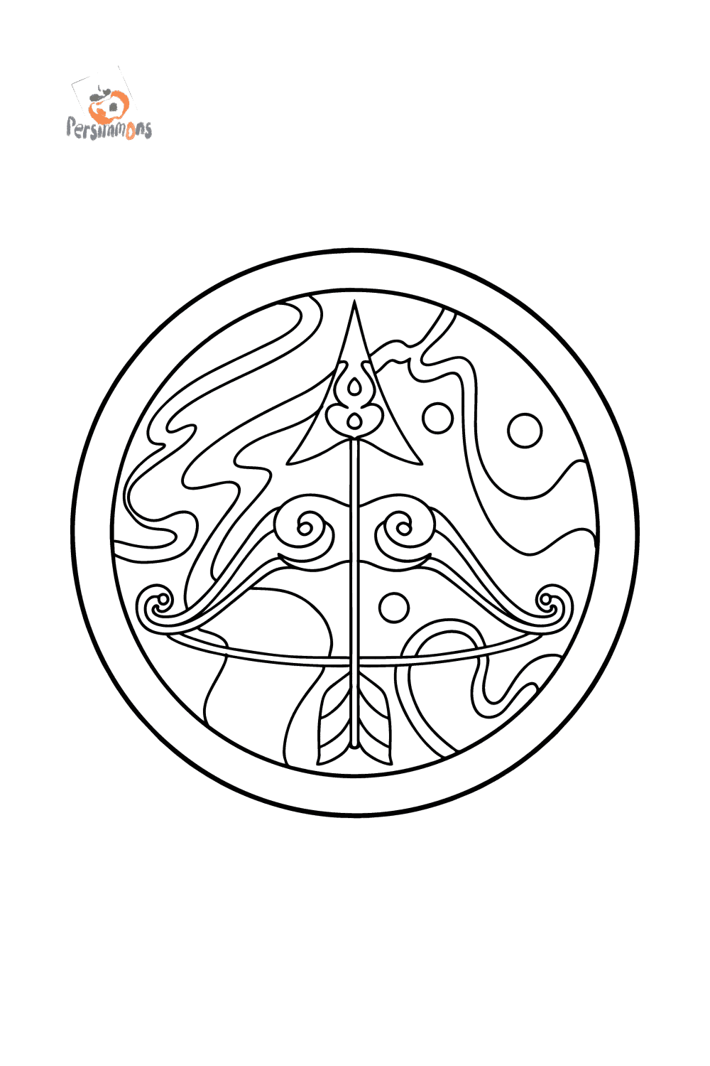 Sterrenbeeld Boogschutter Kleurplaat - Coloring-for-Adults.com