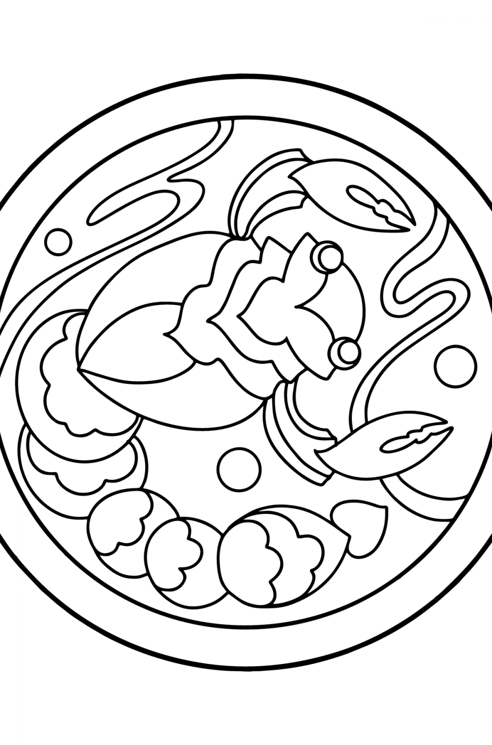 Scorpio Zodiac sign - Zodiac signs coloring pages for Adults online