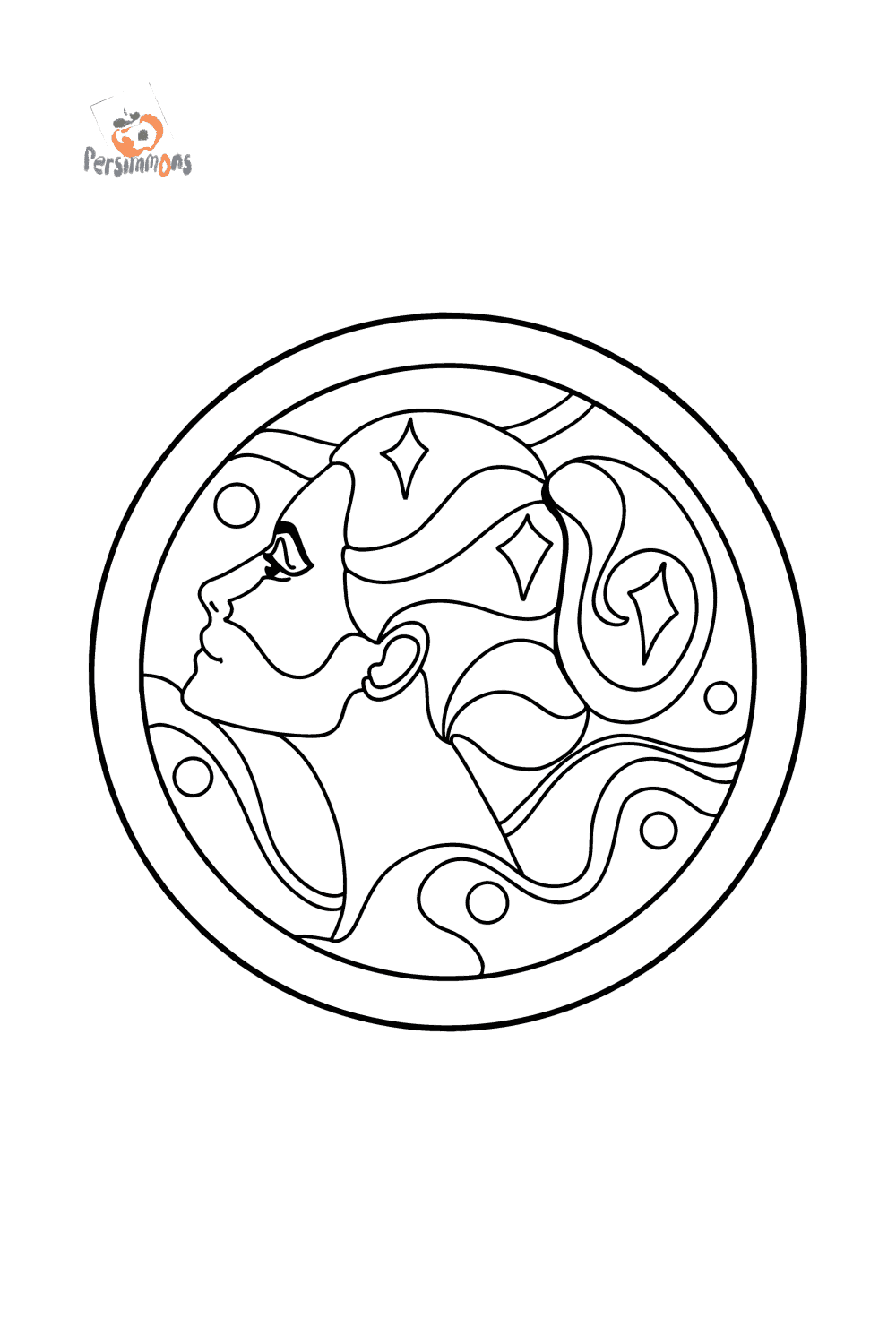 Virgo Zodiac sign - Zodiac signs coloring pages for Adults online